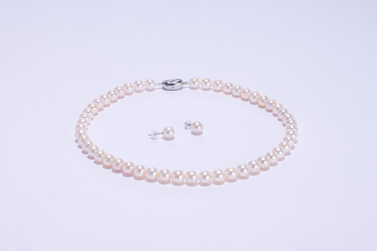 800-01あこや真珠ネックレス・ピアスセット(8.0-8.5mm) / 三重県鳥羽市 | セゾンのふるさと納税